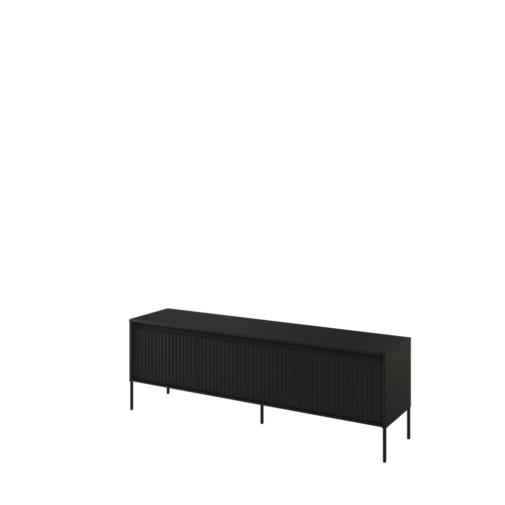 TREND TR-05 - rtv 4d z oświetleniem 166 - czarny/frezowanie proste